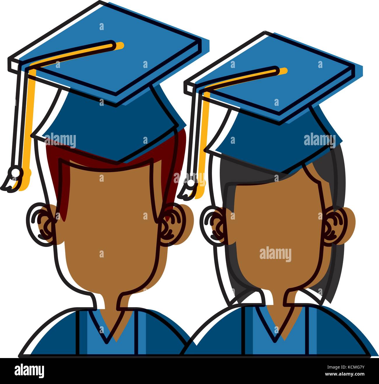 Students in graduation Stock Vector Image & Art - Alamy