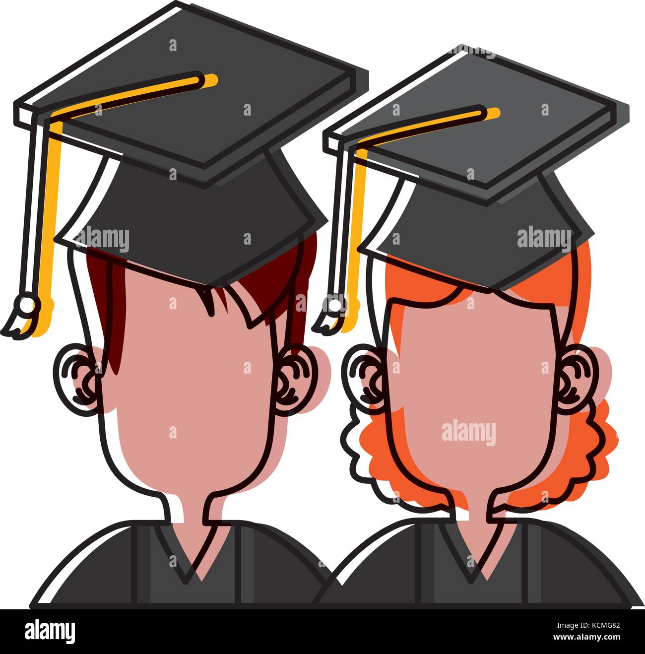 Students in graduation Stock Vector Image & Art - Alamy