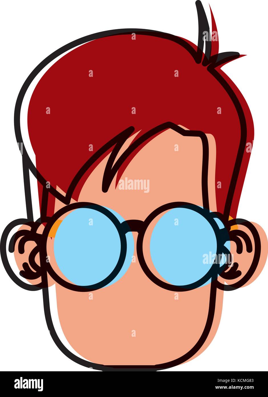 Cute boy with glasses cartoon Stock Vector Image & Art - Alamy