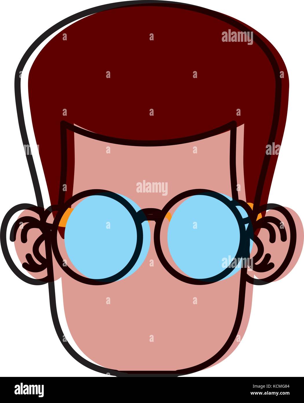 Cute boy with glasses cartoon Stock Vector Image & Art - Alamy