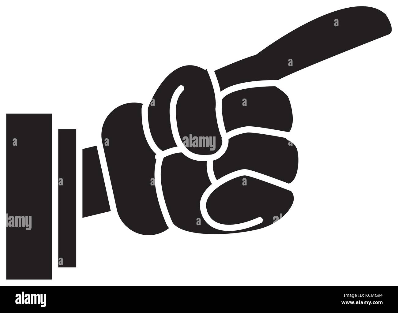 Black glove pointing Stock Vector Images - Alamy