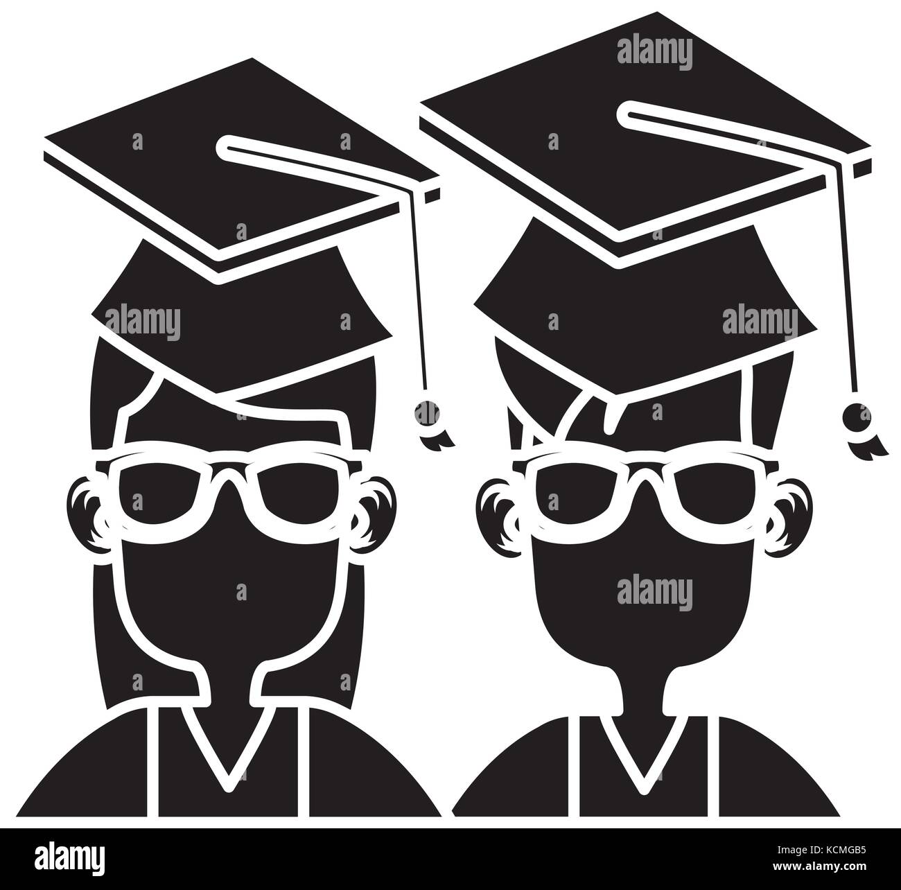 Students in graduation Stock Vector Image & Art - Alamy