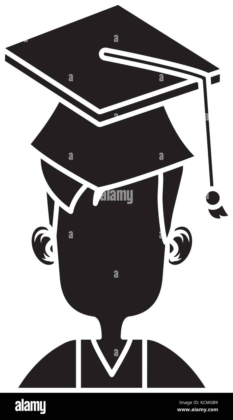 Boy student hat knowledge Stock Vector Images - Alamy