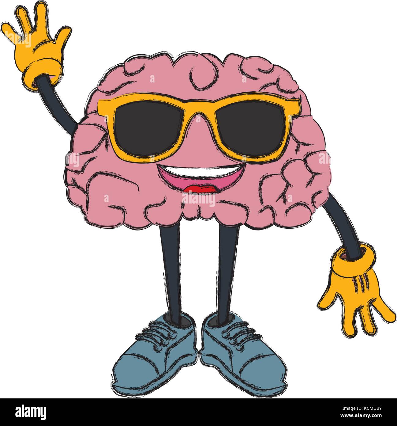Cute brain cartoon Stock Vector Image & Art - Alamy