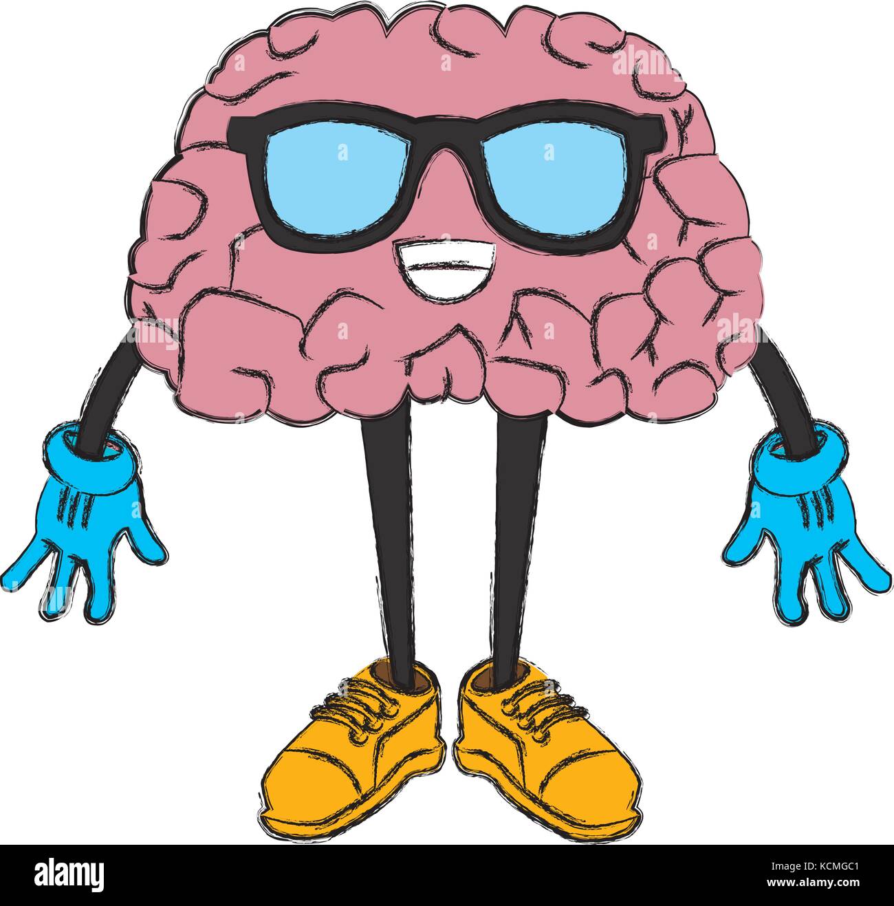 Cute brain cartoon Stock Vector Image & Art - Alamy