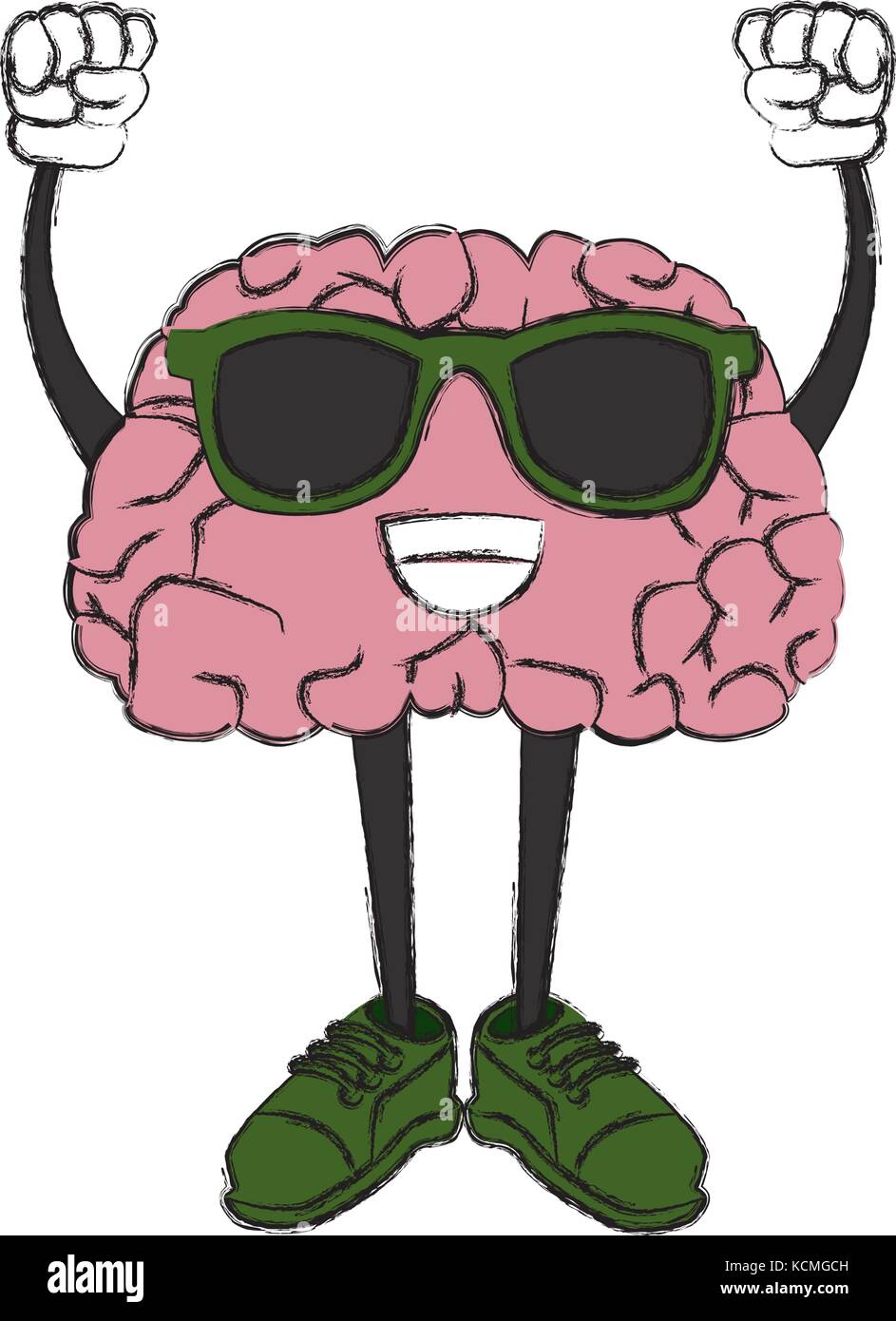 Cute brain cartoon Stock Vector Image & Art - Alamy