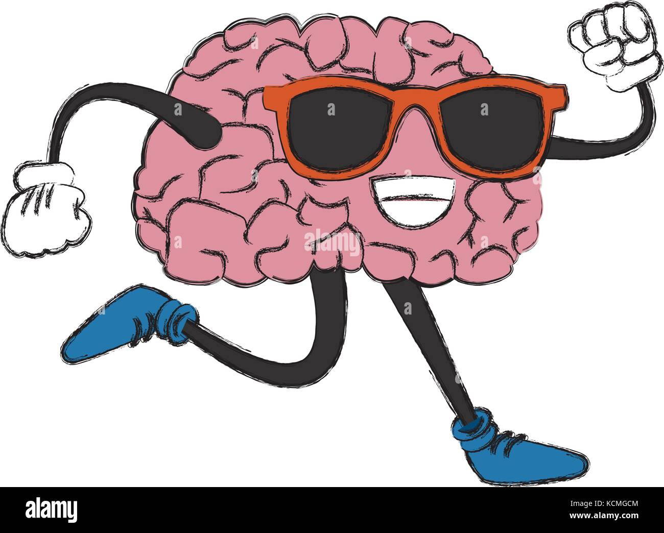 Cute brain cartoon Stock Vector Image & Art - Alamy