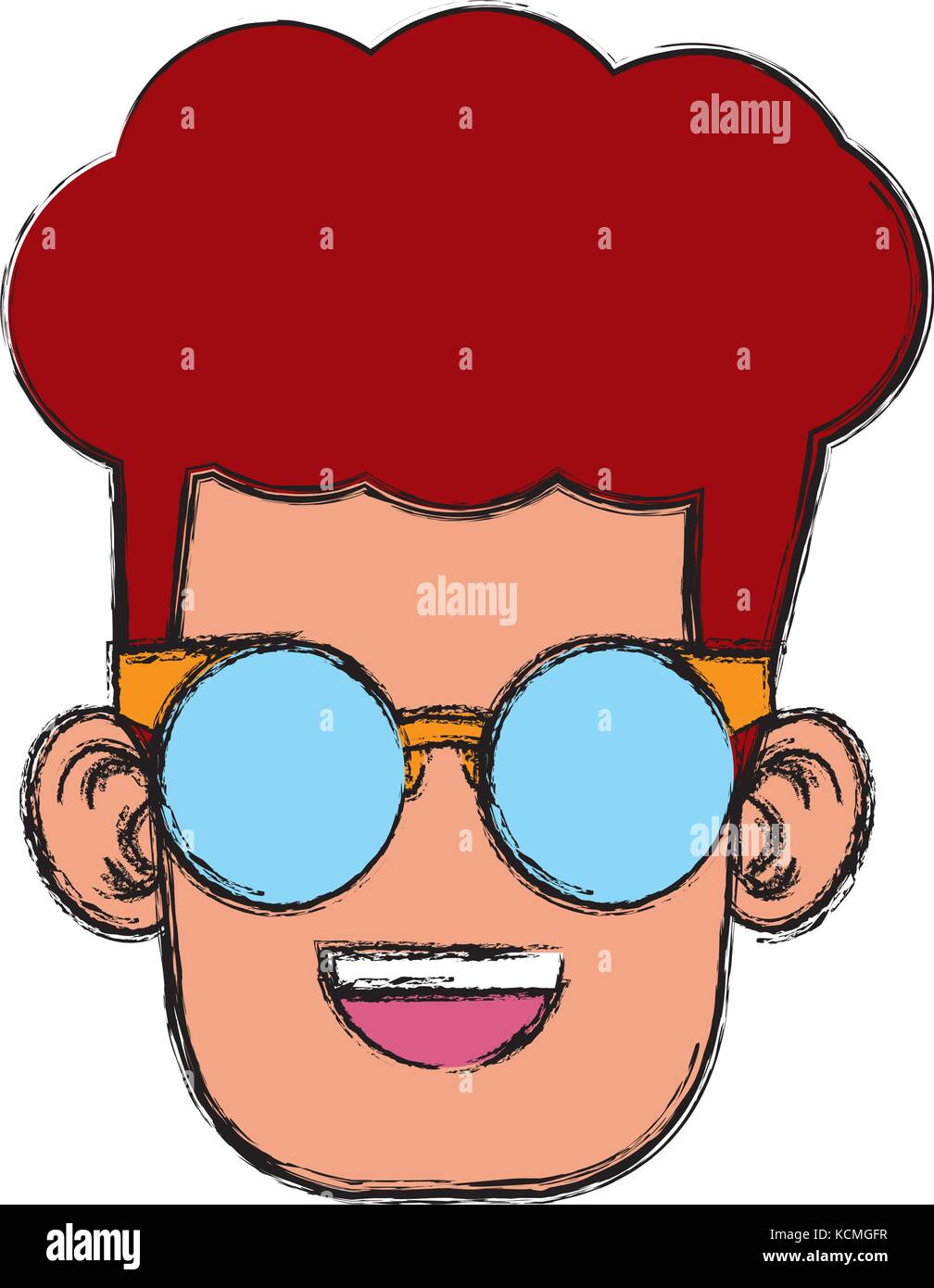 Cute boy with glasses cartoon Stock Vector Image & Art - Alamy