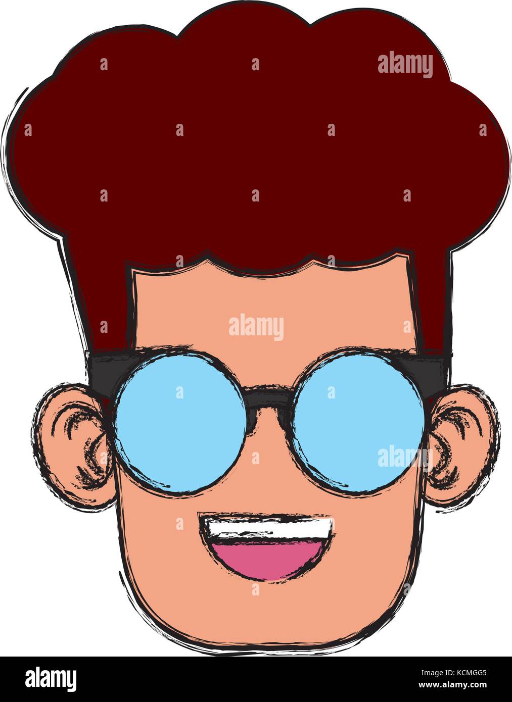 Cute boy with glasses cartoon Stock Vector Image & Art - Alamy