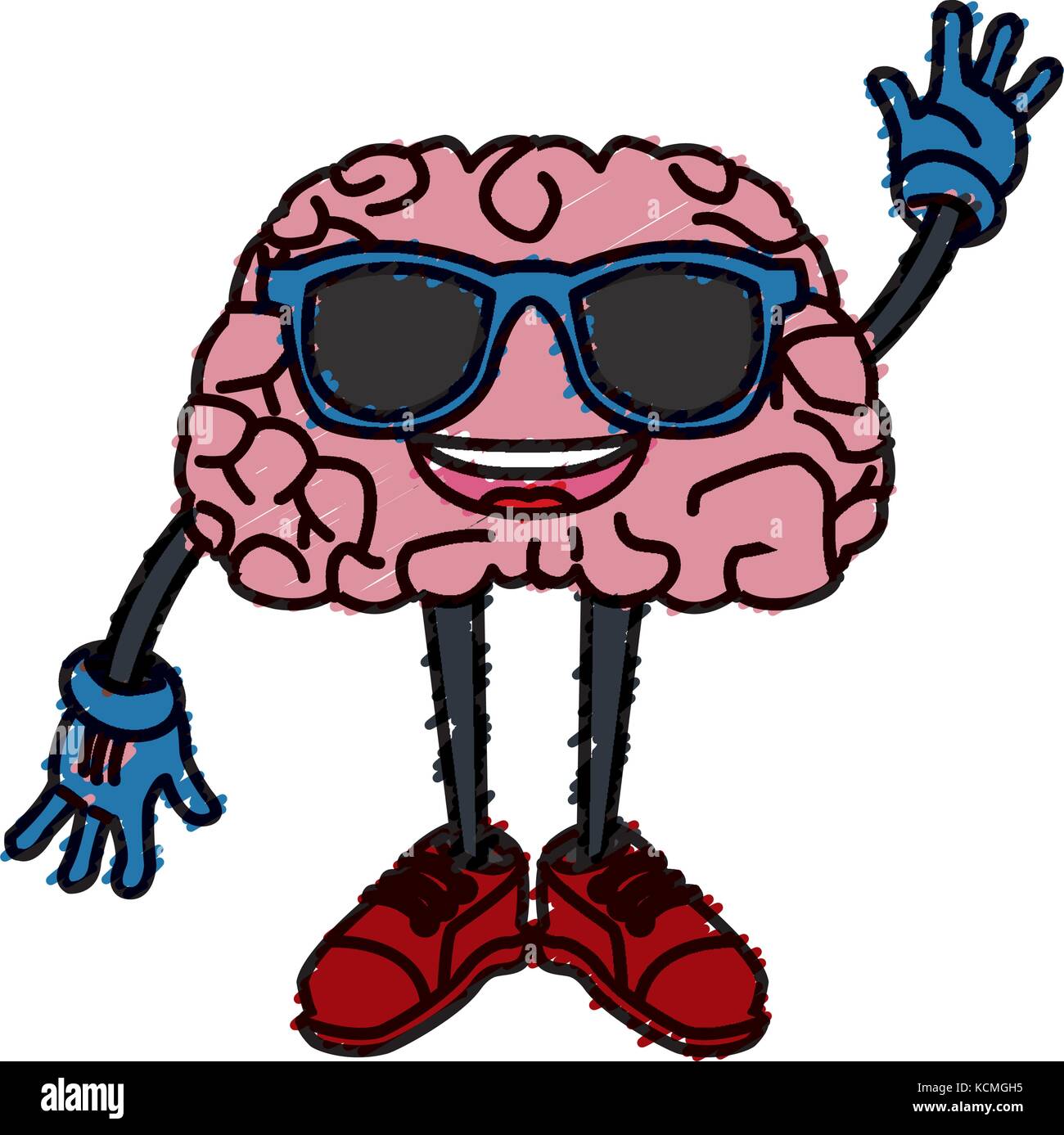 Cute brain teaching cartoon Stock Vector Image & Art - Alamy