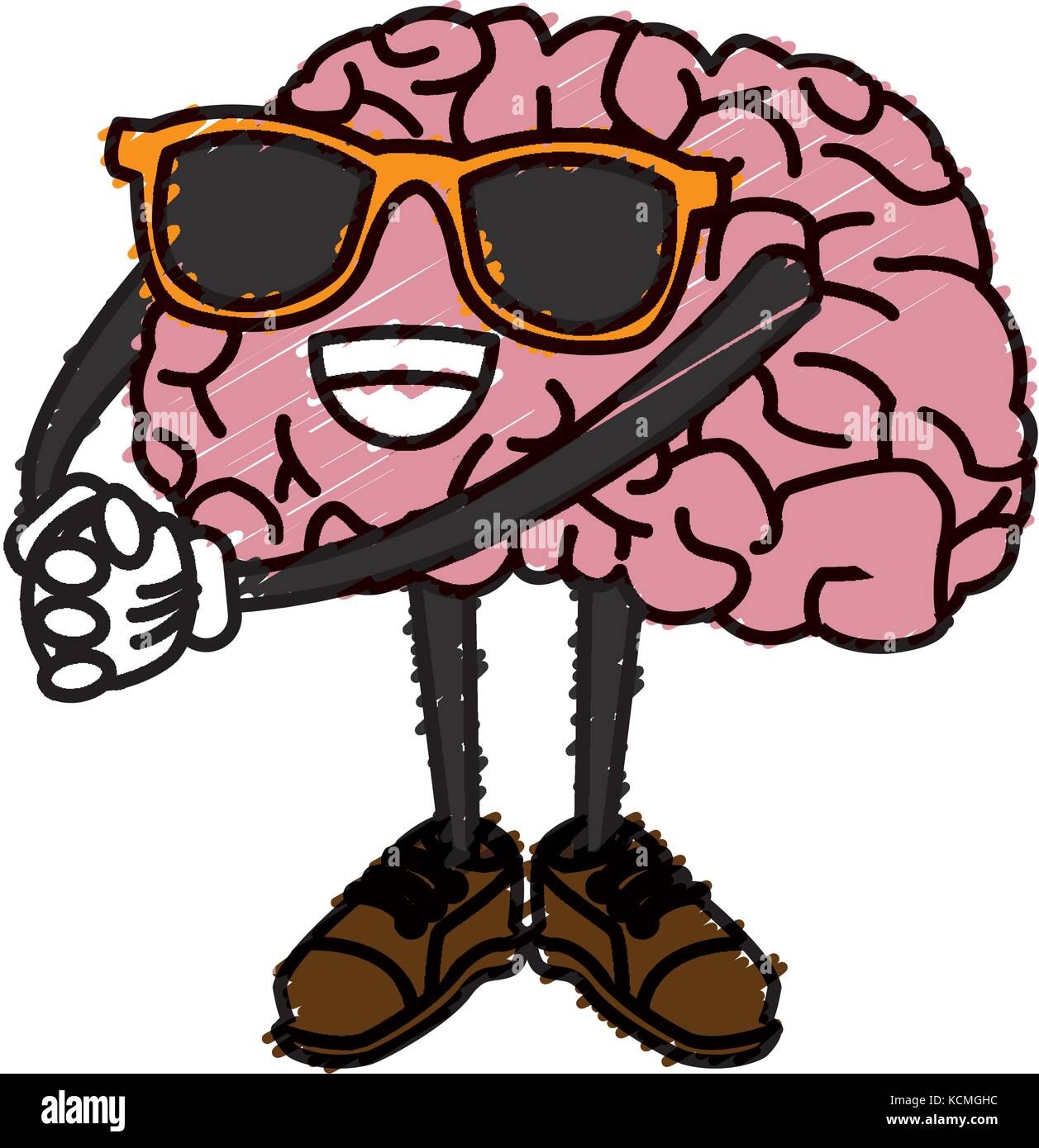 Cute brain cartoon Stock Vector Image & Art - Alamy
