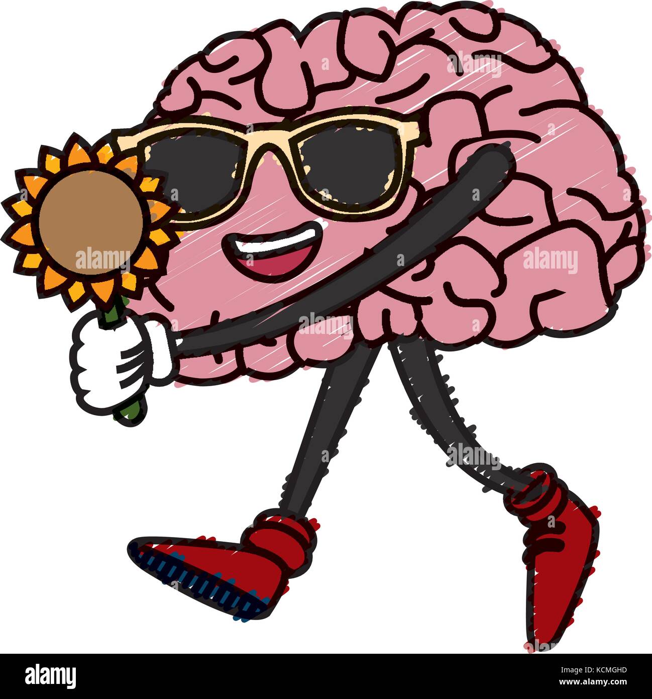 Cute brain cartoon Stock Vector Image & Art - Alamy