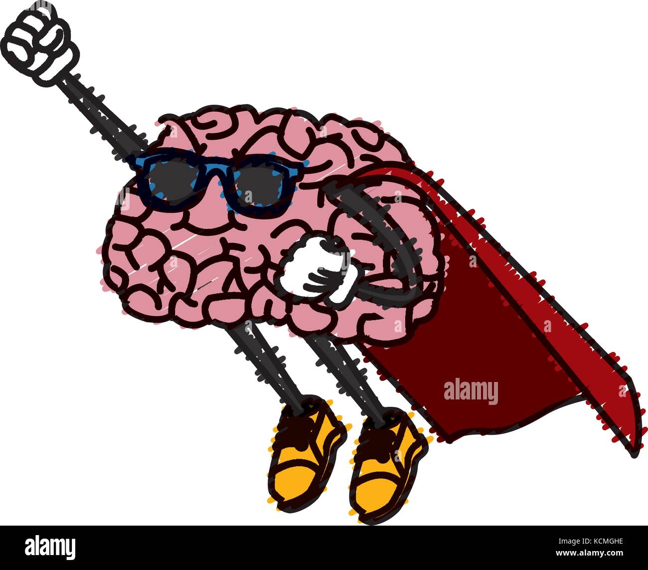 Super hero brain cartoon Stock Vector Image & Art - Alamy