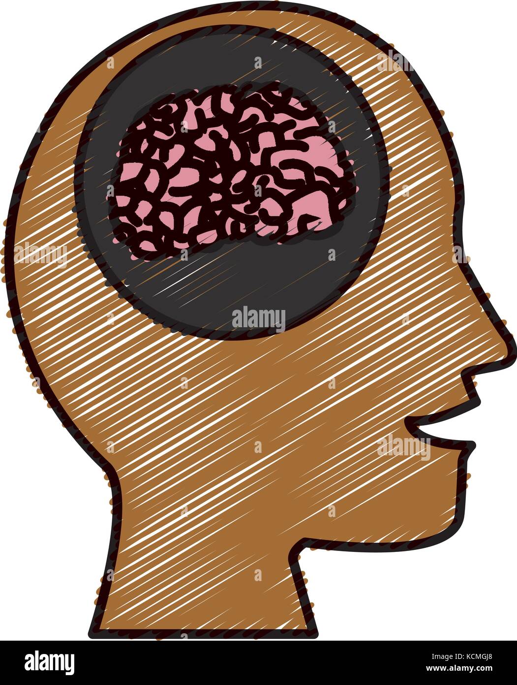 Human brain silhouette Stock Vector Image & Art - Alamy