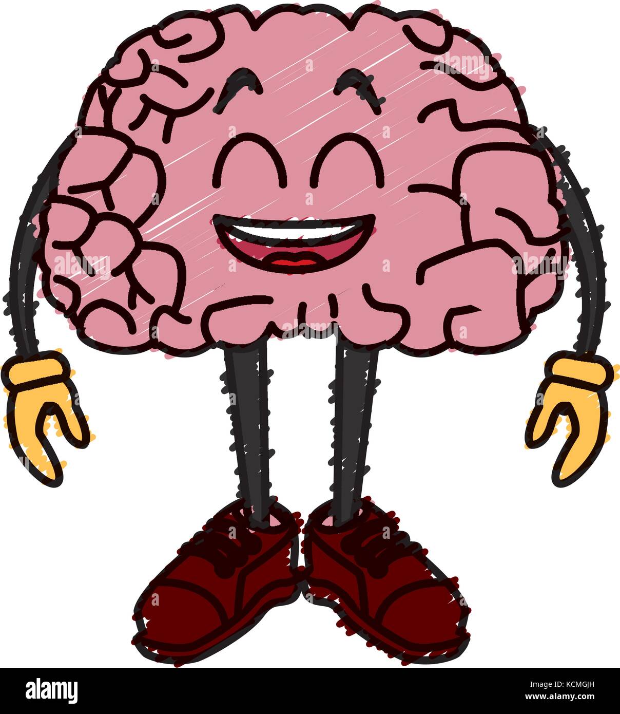 Cute brain cartoon Stock Vector Image & Art - Alamy