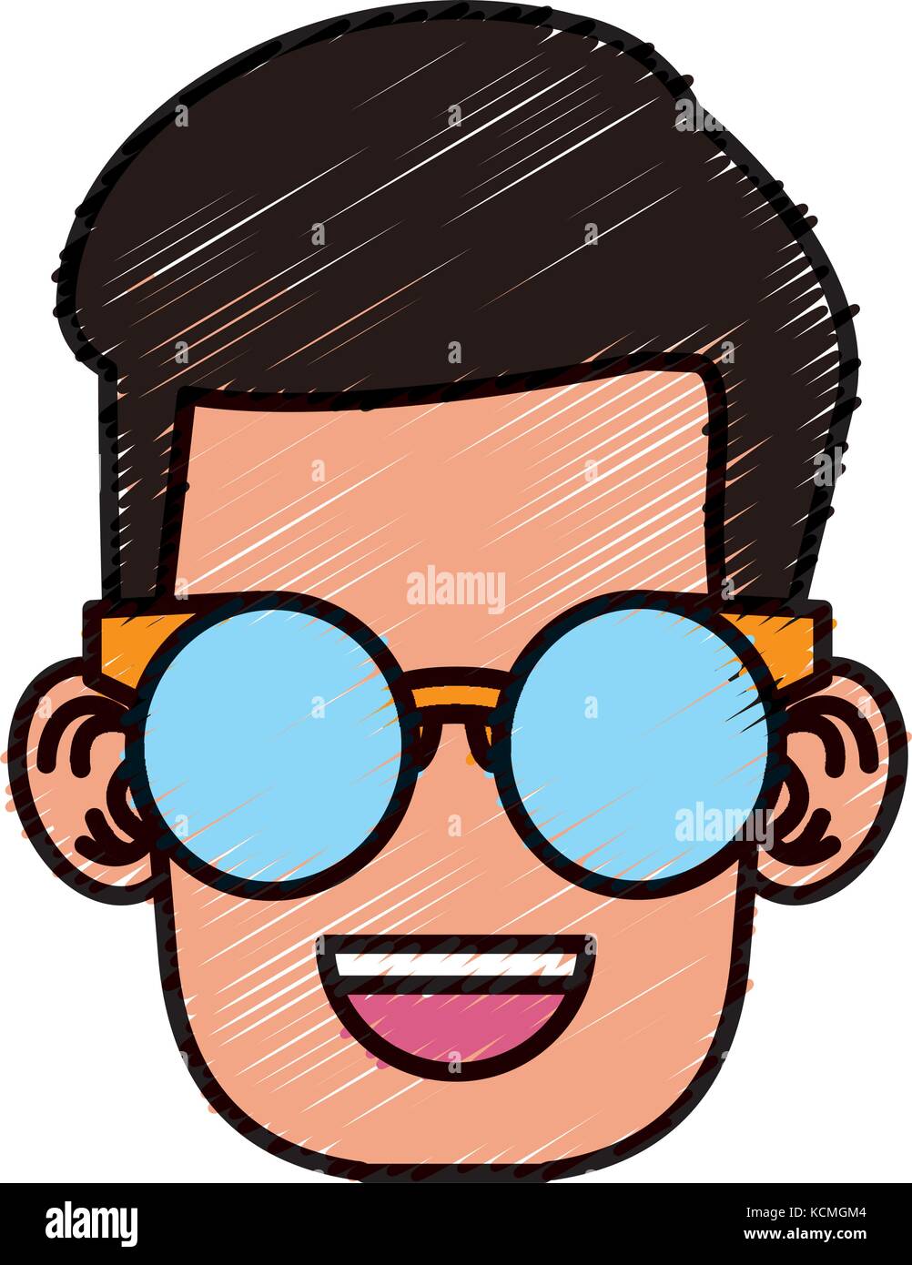Cute boy with glasses cartoon Stock Vector Image & Art - Alamy