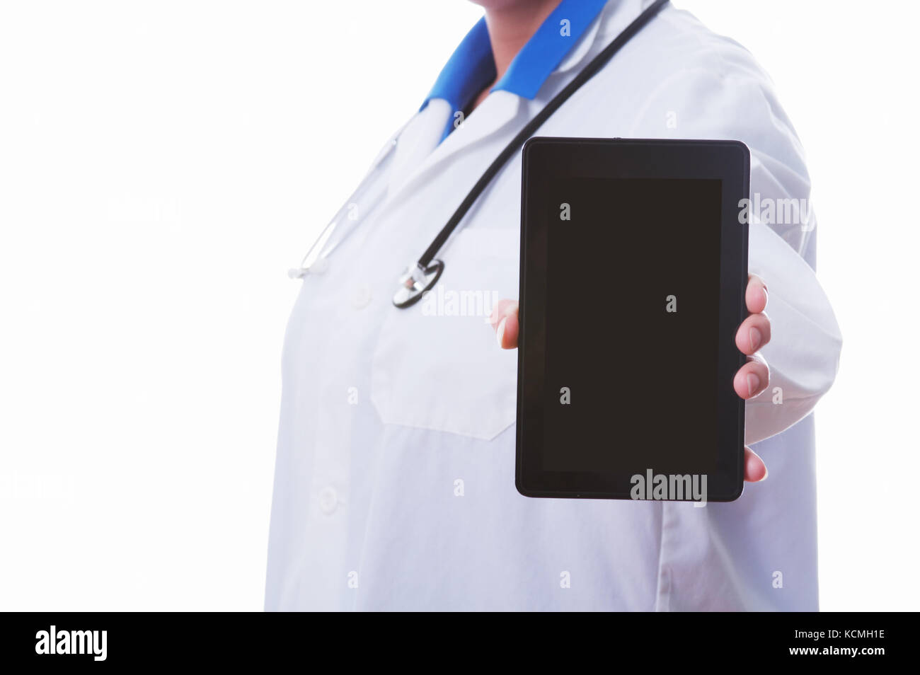 Doctor with a tablet Stock Photo - Alamy
