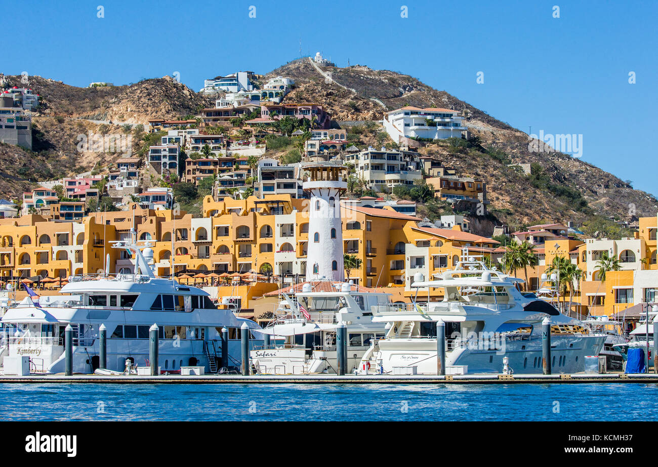 CABO SAN LUCAS, MEXICO - 08 FEBRUARY, 2017: View from the sea to the ...