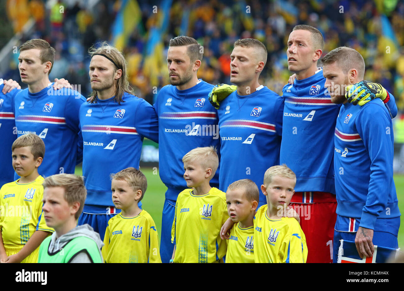 The iceland team before the match hi-res stock photography and images ...