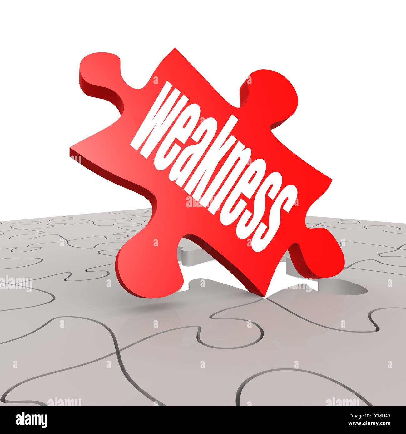 Weakness word with puzzle background image with hi-res rendered artwork ...