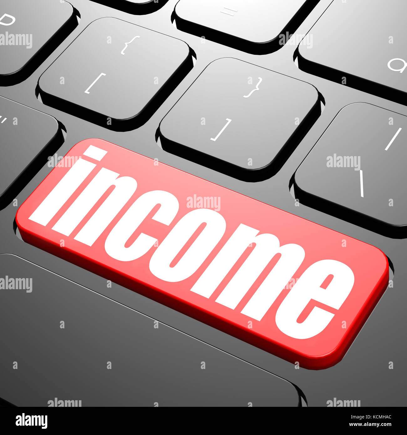 Keyboard with income text image with hi-res rendered artwork that could ...