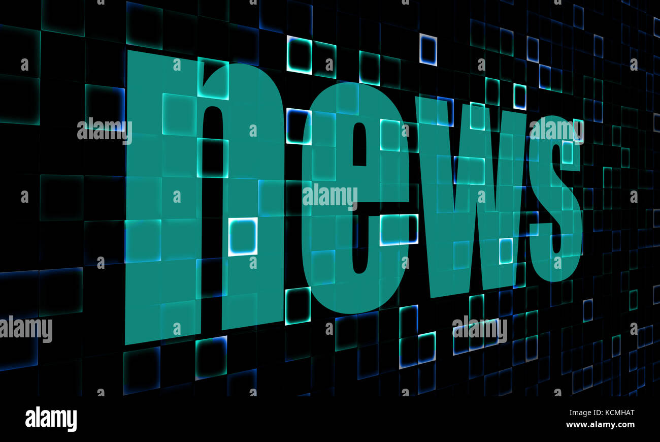Pixelated words News on digital background image with hi-res rendered ...