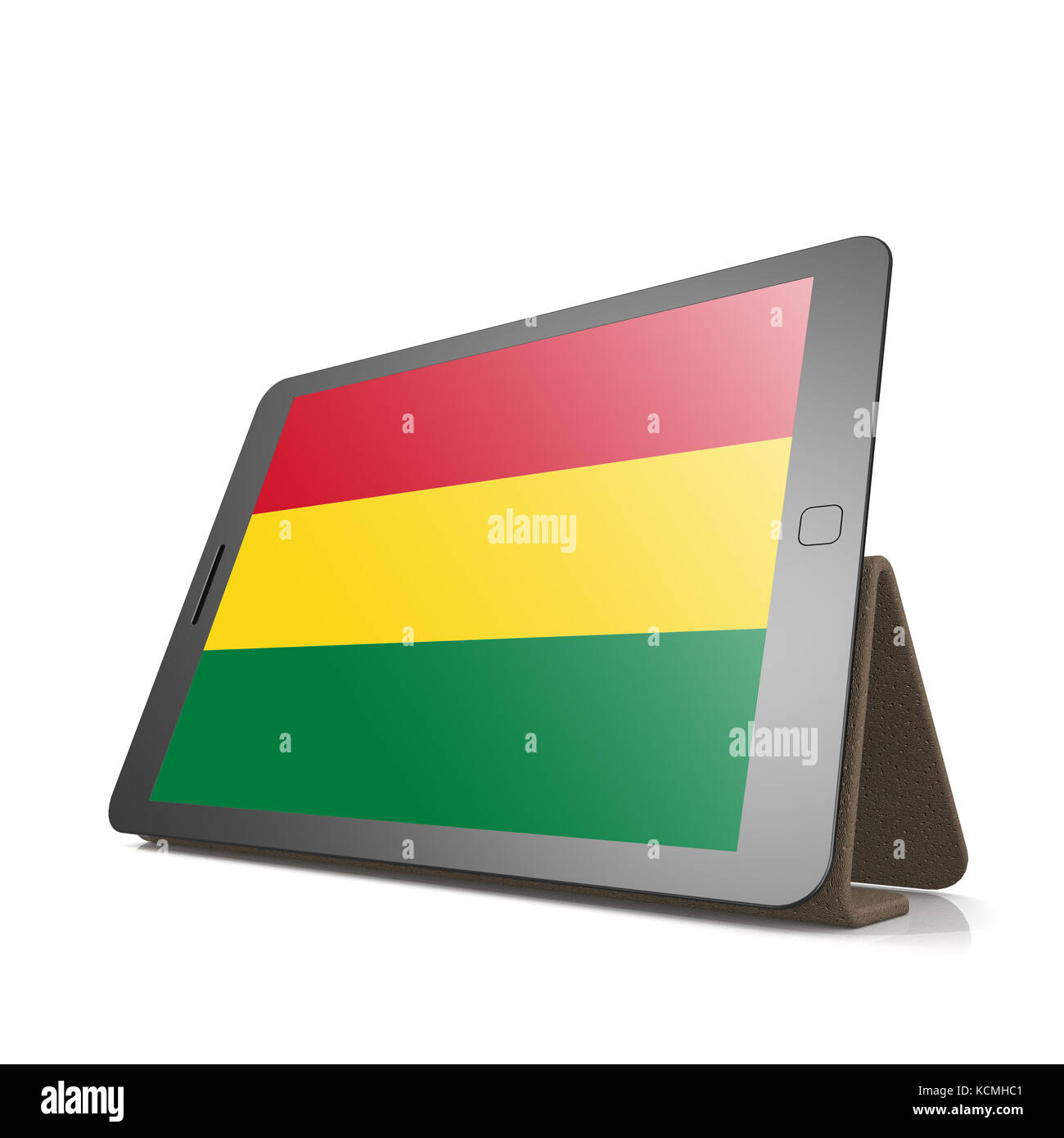 Tablet with Bolivia flag image with hi-res rendered artwork that could ...