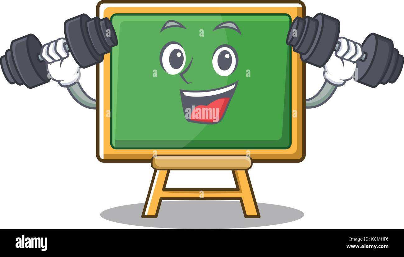 Fitness chalk board character cartoon Stock Vector Image & Art - Alamy