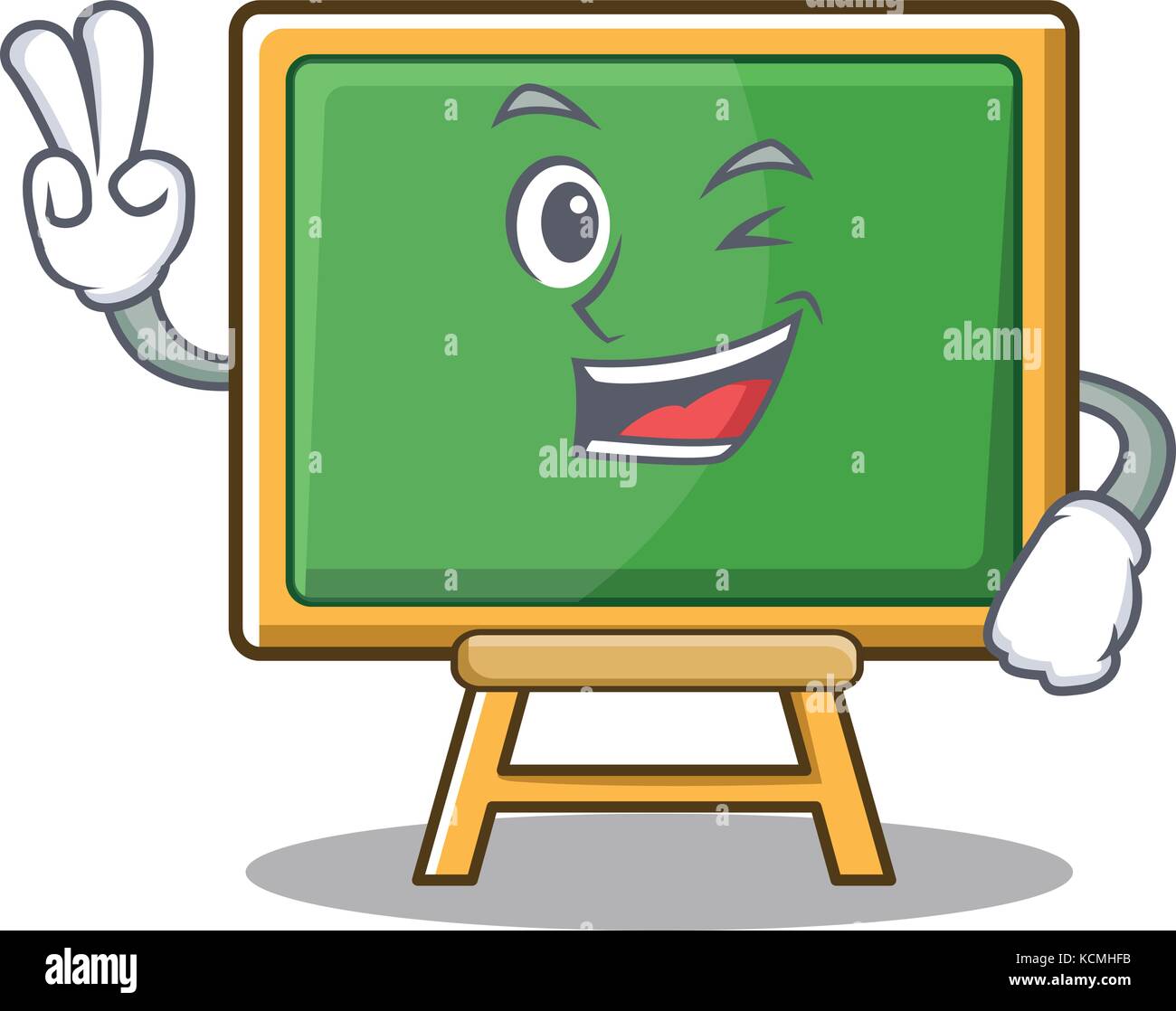 Two finger chalk board character cartoon Stock Vector Image & Art - Alamy
