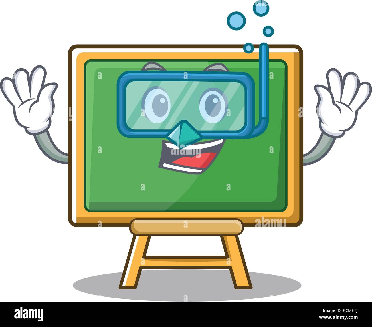 Diving chalk board character cartoon Stock Vector Image & Art - Alamy