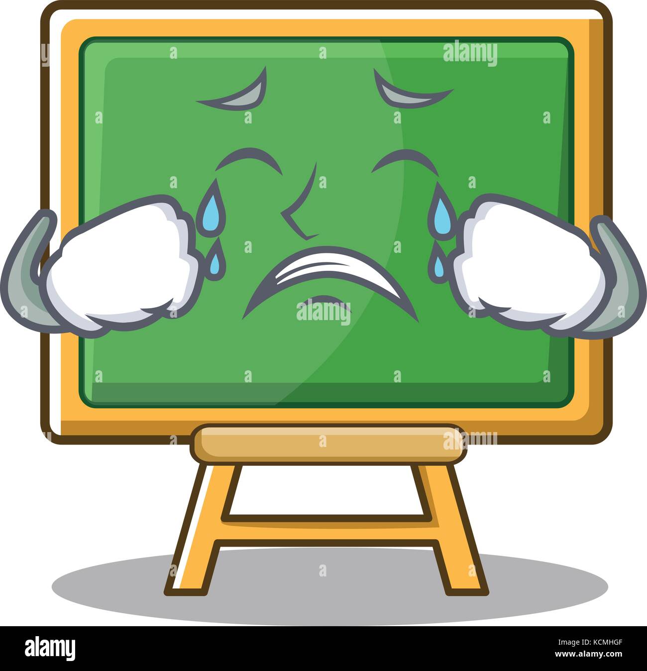 Crying chalk board character cartoon Stock Vector Image & Art - Alamy