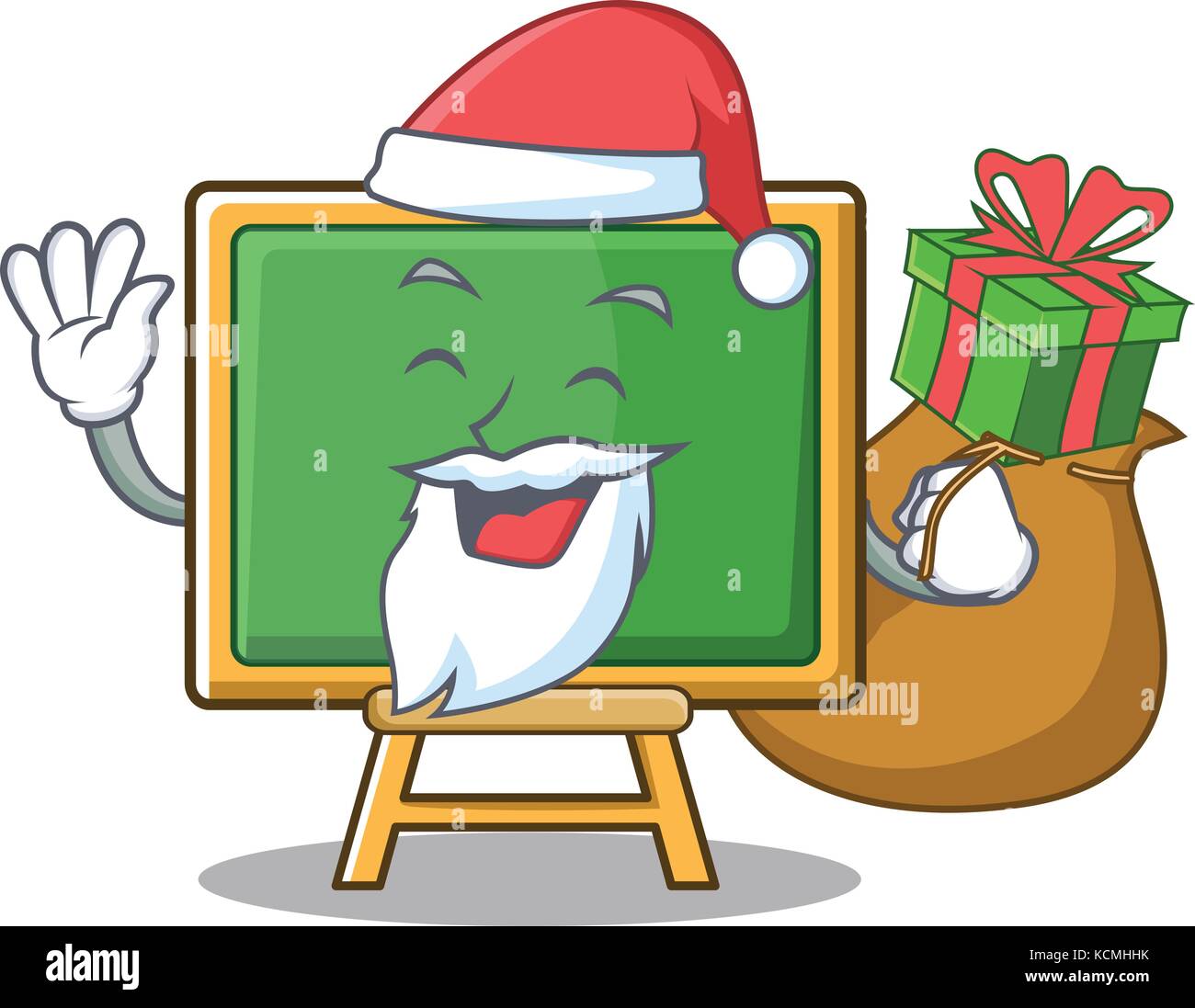 Santa chalk board character cartoon Stock Vector Image & Art - Alamy