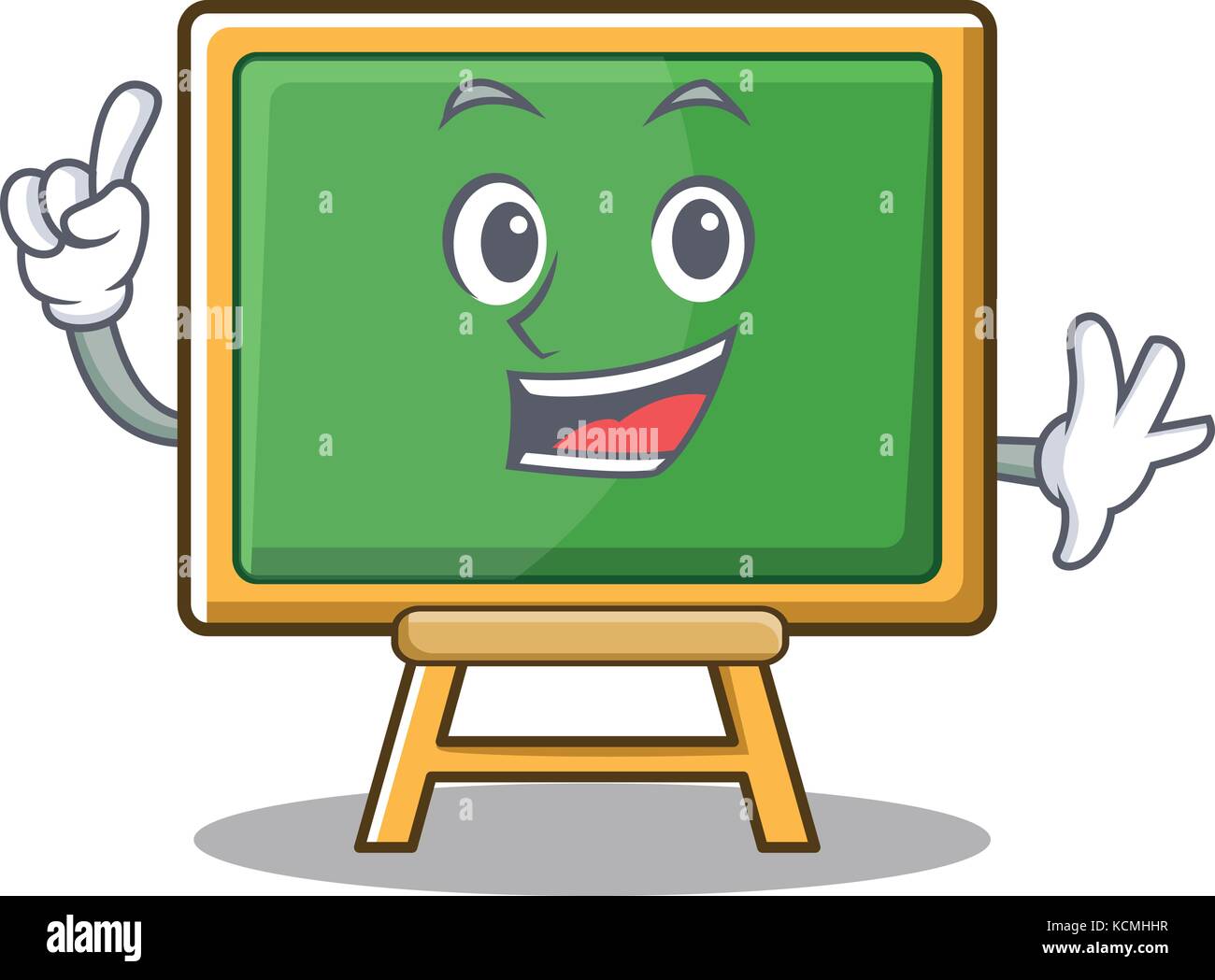Finger chalk board character cartoon Stock Vector Image & Art - Alamy