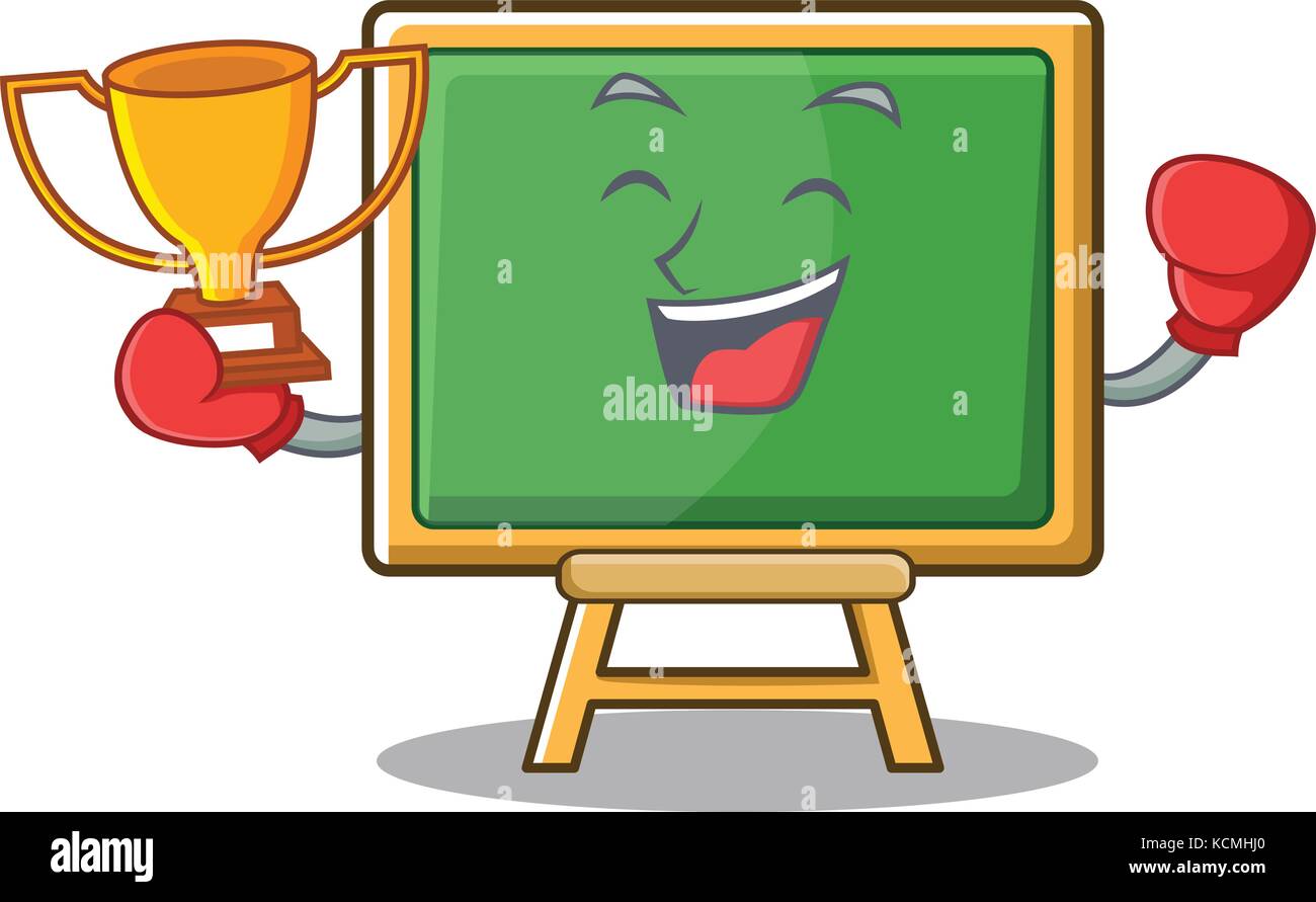 Boxing chalk board character cartoon Stock Vector Image & Art - Alamy