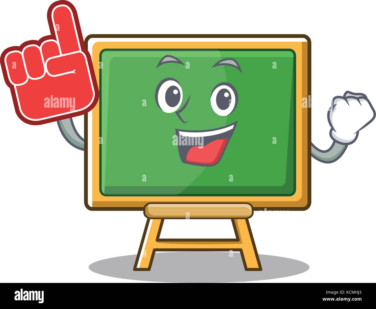 Foam finger chalk board character cartoon Stock Vector Image & Art - Alamy