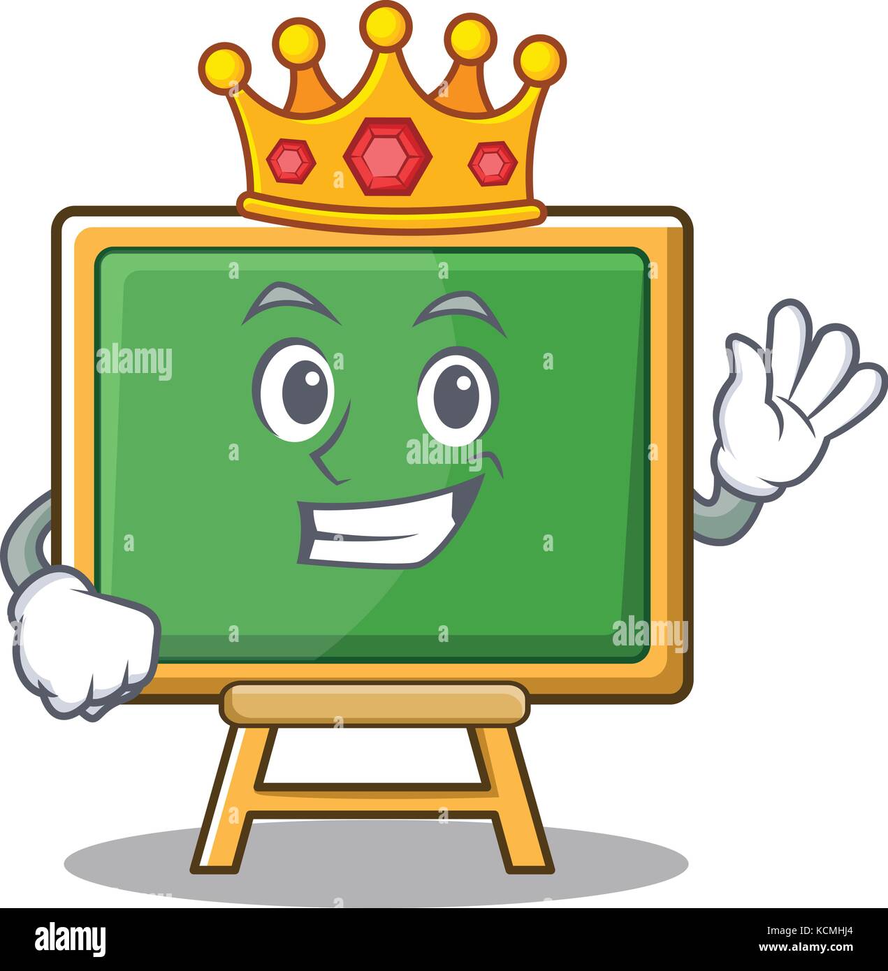 King chalk board character cartoon Stock Vector Image & Art - Alamy