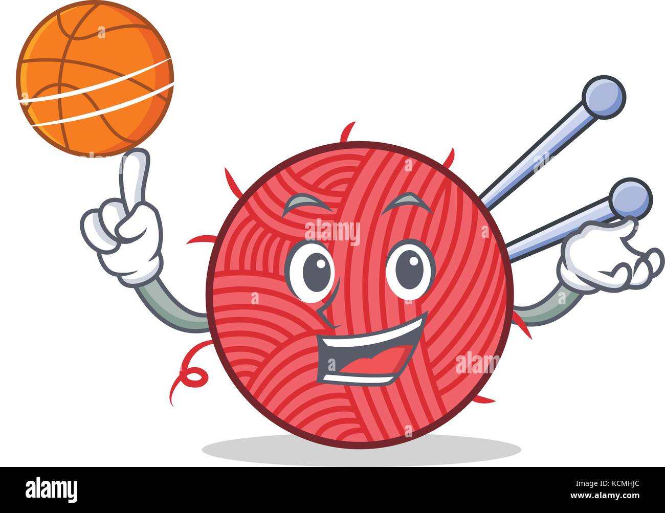 Playing basketball knitting character cartoon style Stock Vector Image ...
