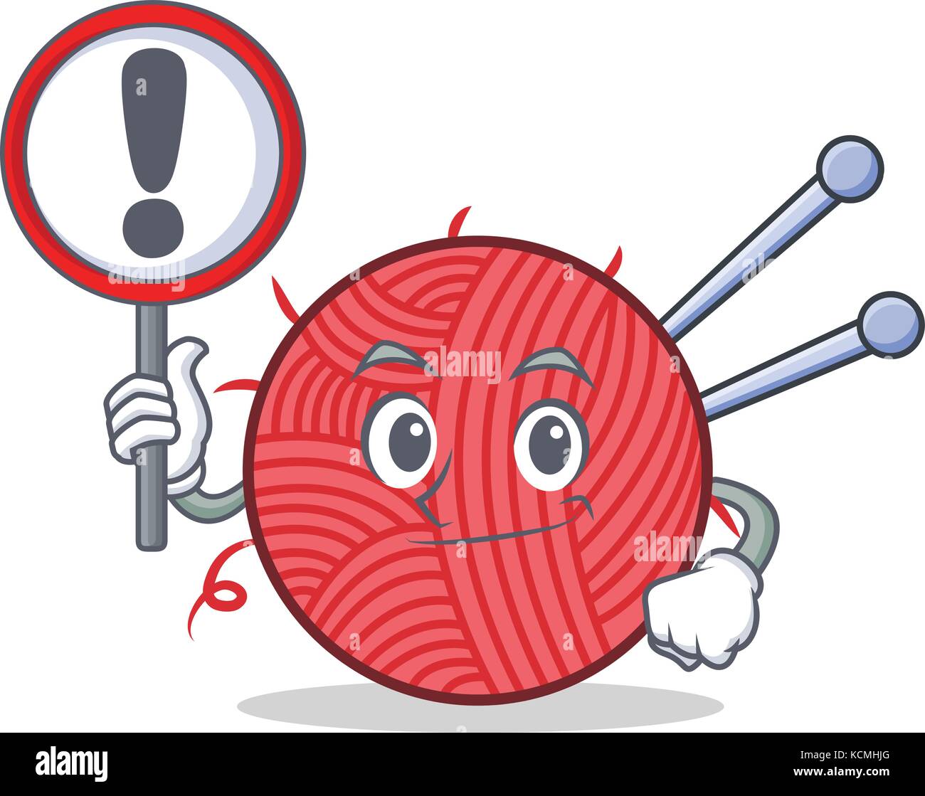 With sign knitting character cartoon style Stock Vector Image & Art - Alamy