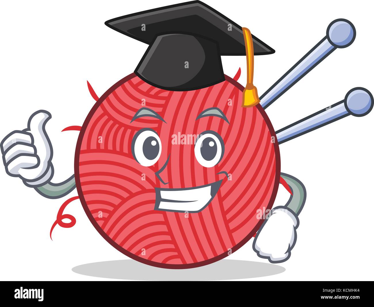 Graduation knitting character cartoon style Stock Vector Image & Art ...