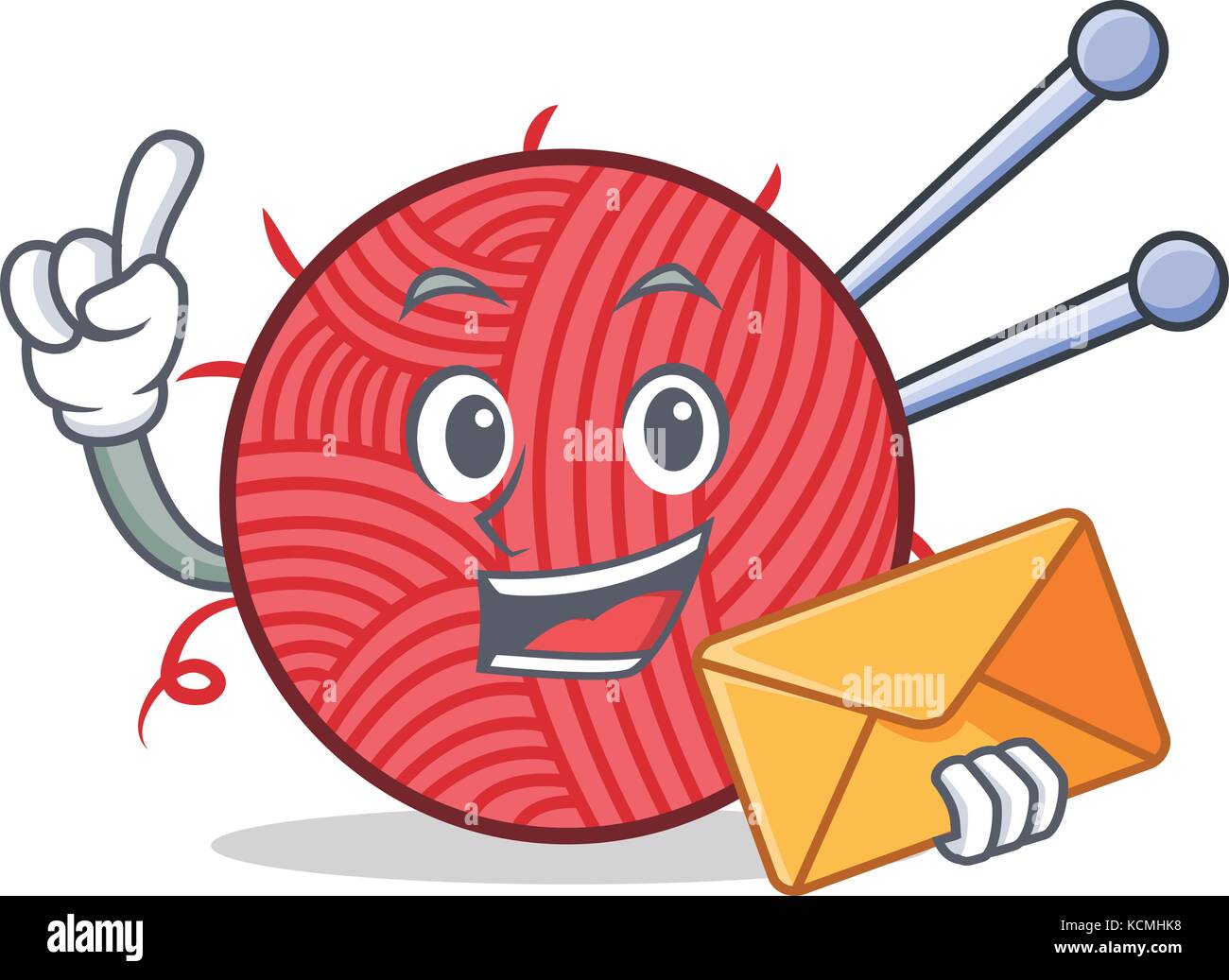 With envelope knitting character cartoon style Stock Vector Image & Art ...