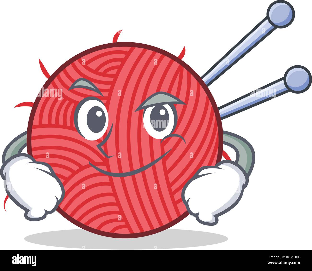 Smirking knitting character cartoon style Stock Vector Image & Art - Alamy