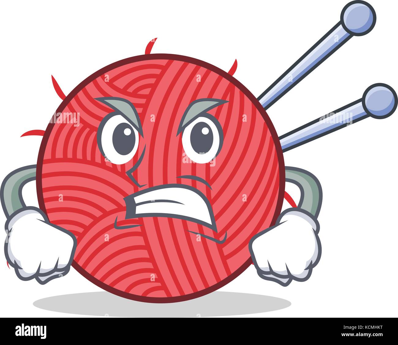 Angry knitting character cartoon style Stock Vector Image & Art - Alamy