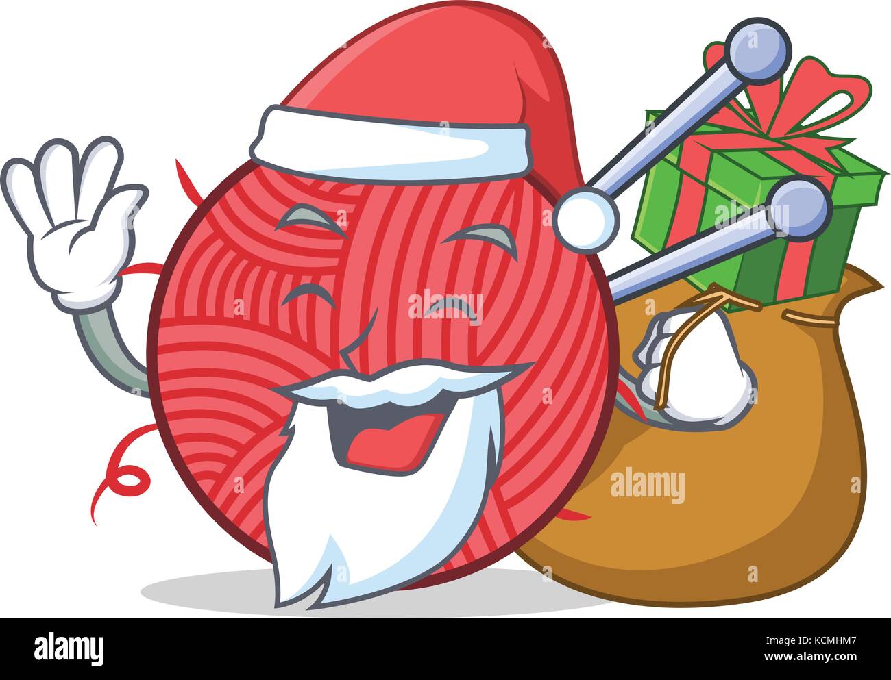 Santa knitting character cartoon style Stock Vector Image & Art - Alamy