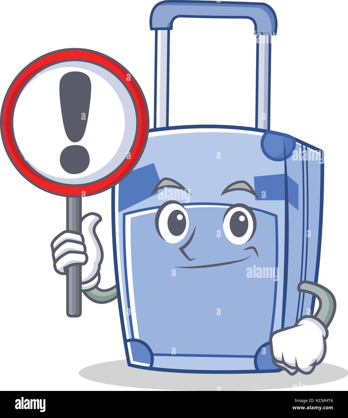 With sign suitcase character cartoon style Stock Vector Image & Art - Alamy