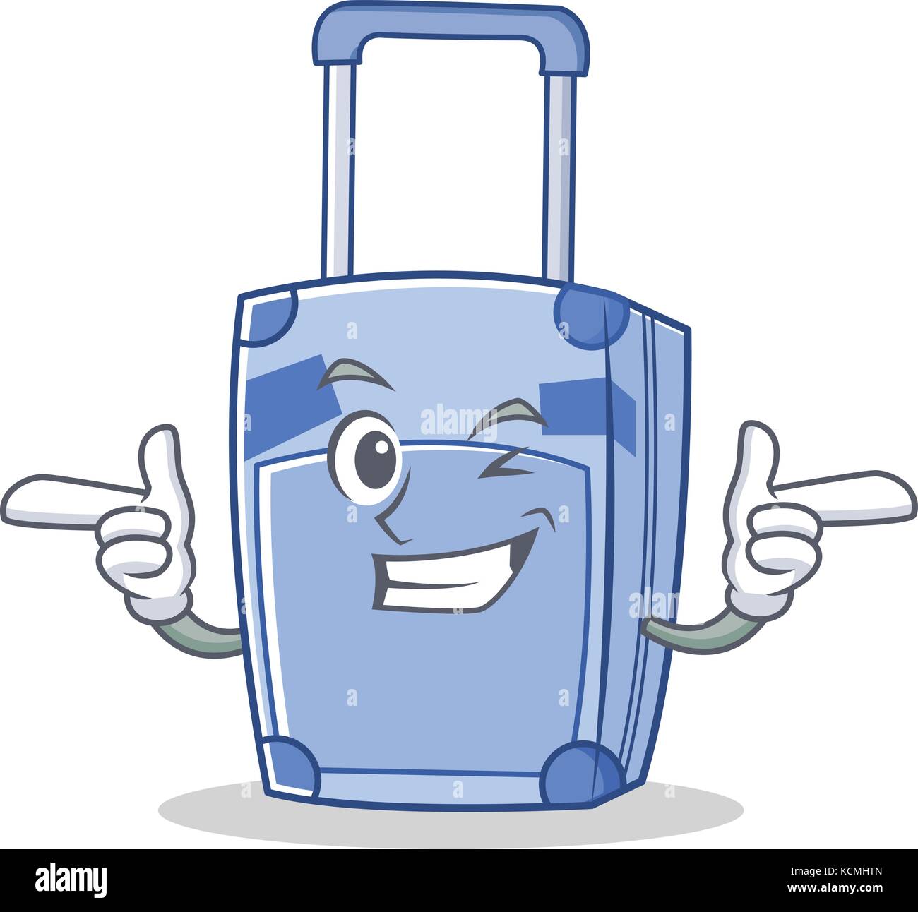 Wink suitcase character cartoon style Stock Vector Image & Art - Alamy