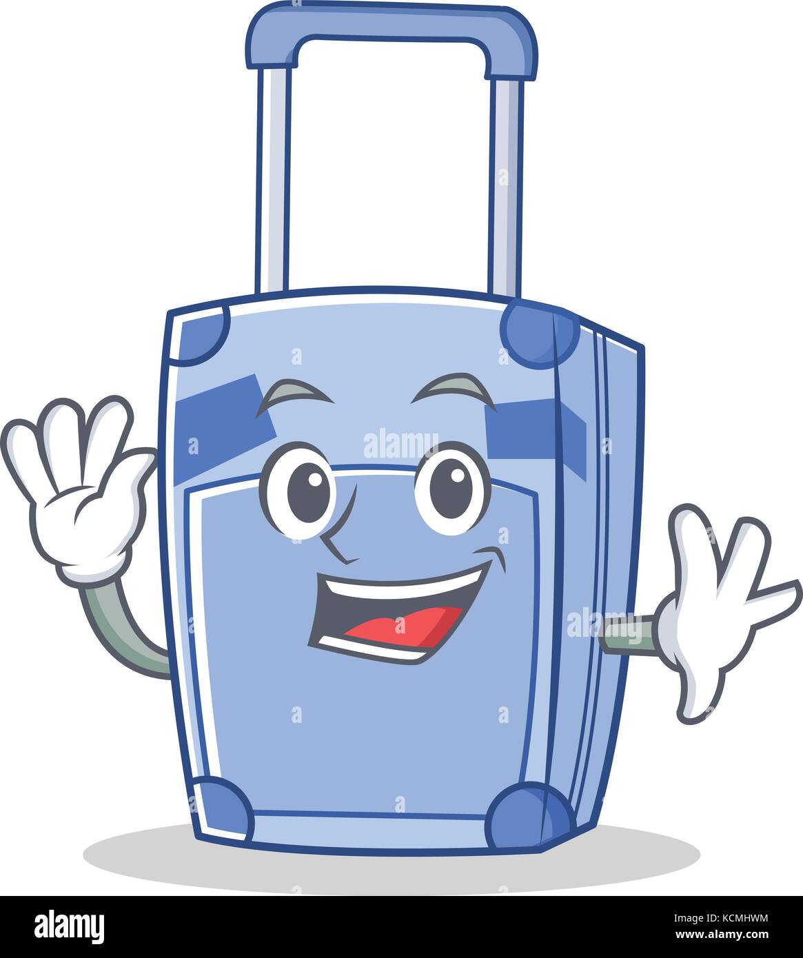 Waving suitcase character cartoon style Stock Vector Image & Art - Alamy