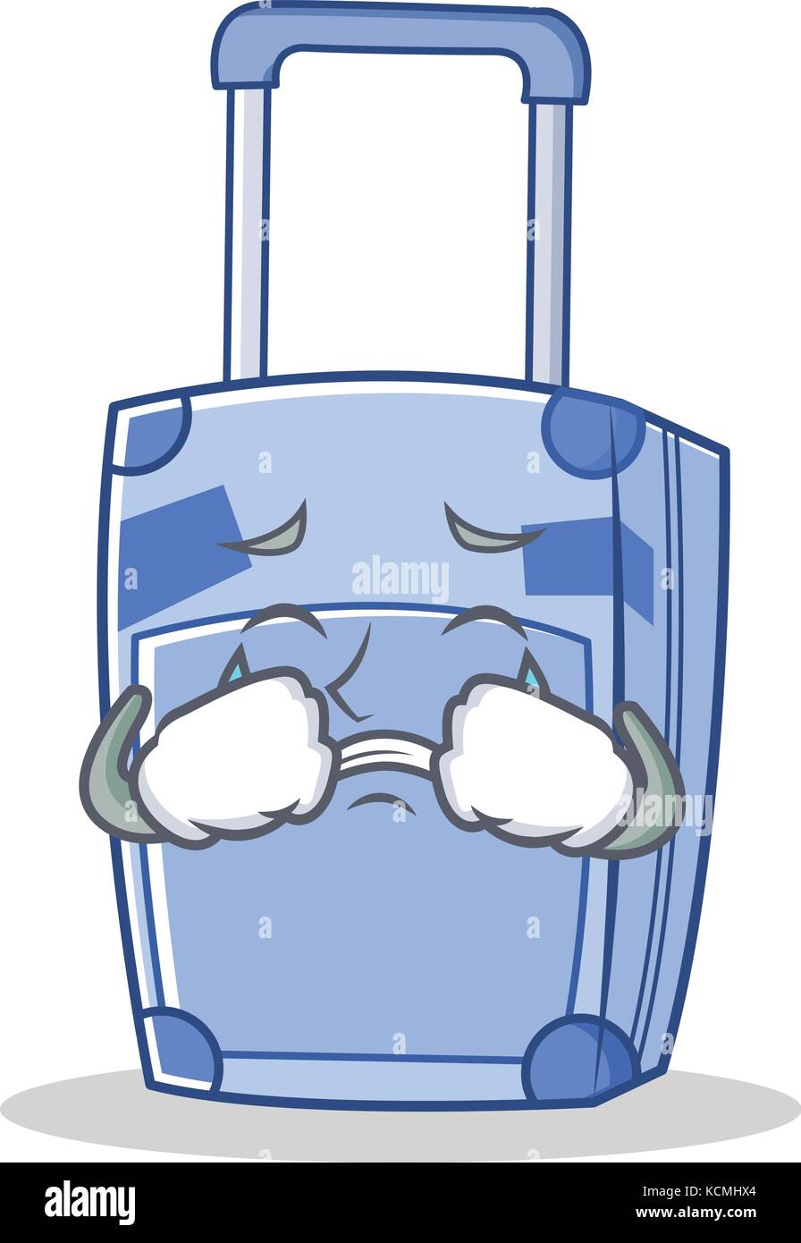 Crying suitcase character cartoon style Stock Vector Image & Art - Alamy