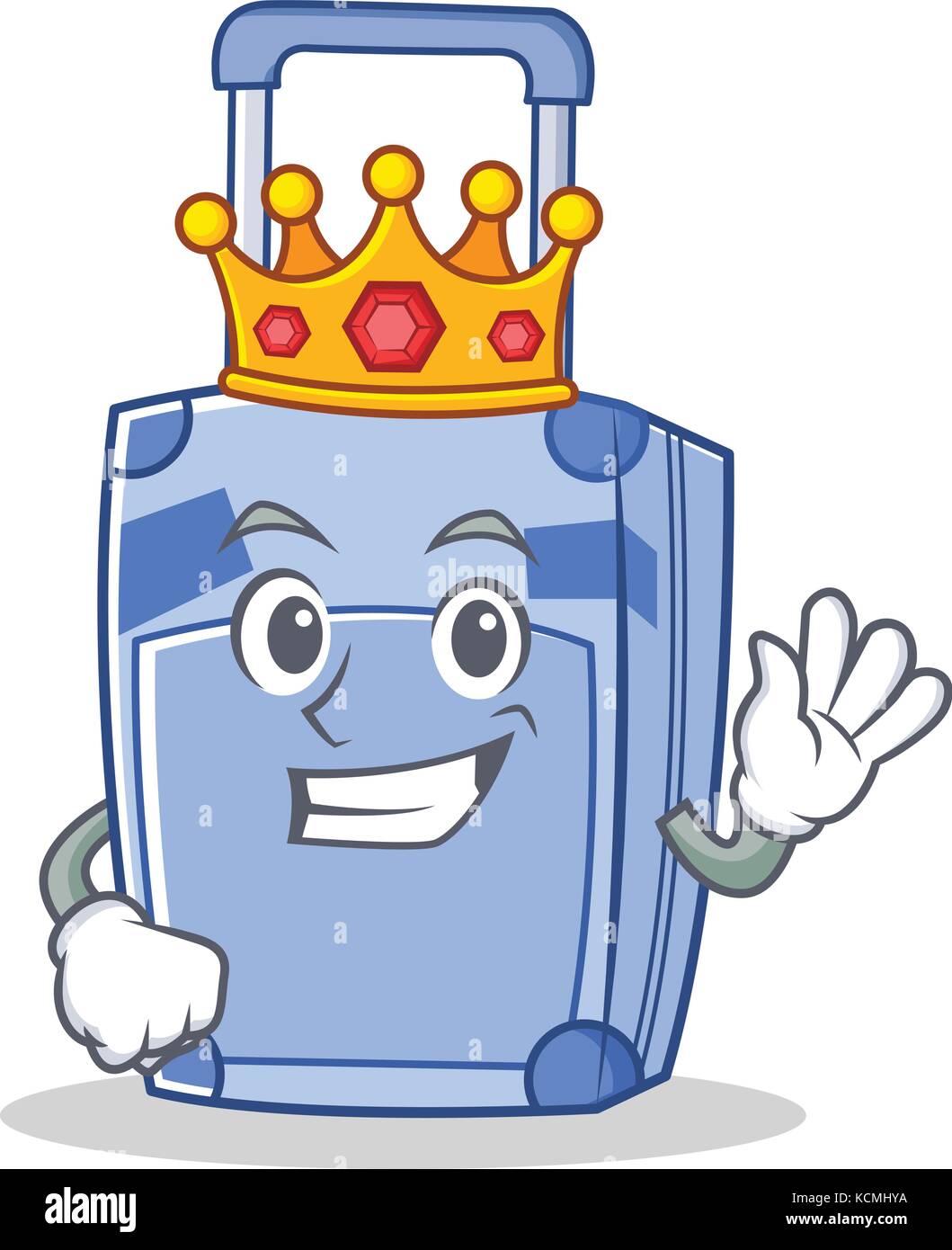 King suitcase character cartoon style Stock Vector Image & Art - Alamy