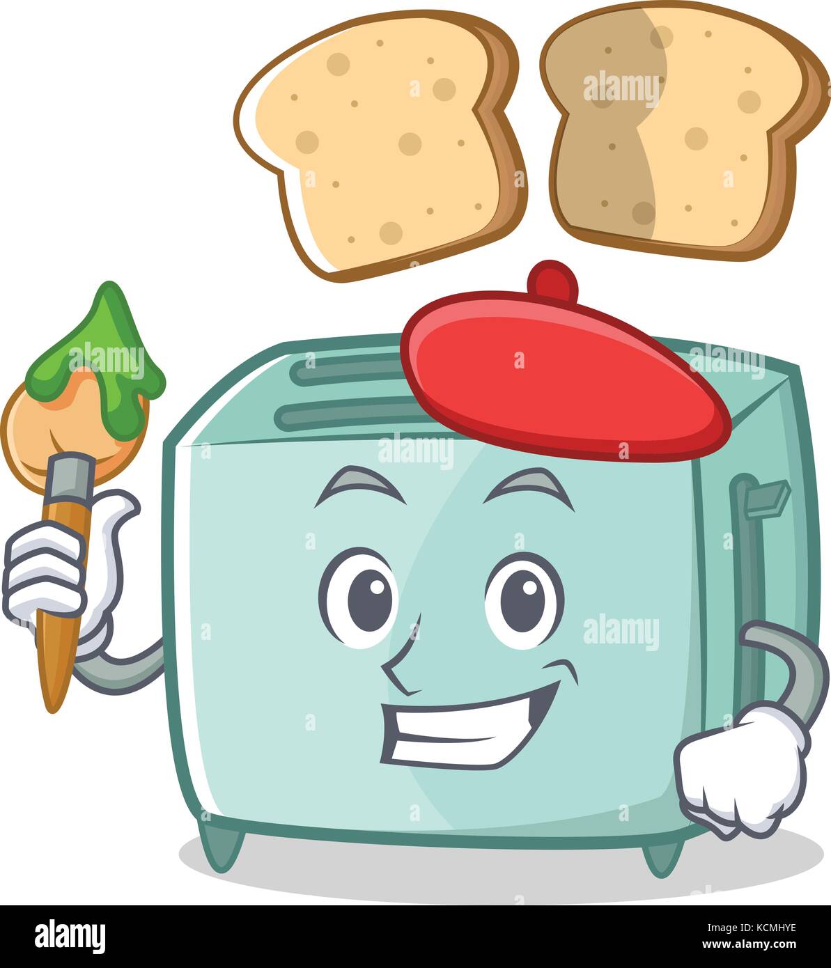 Artist toaster character cartoon style Stock Vector Image & Art - Alamy