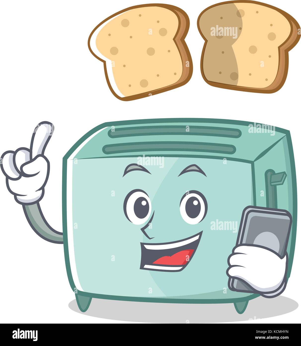 With phone toaster character cartoon style Stock Vector Image & Art - Alamy